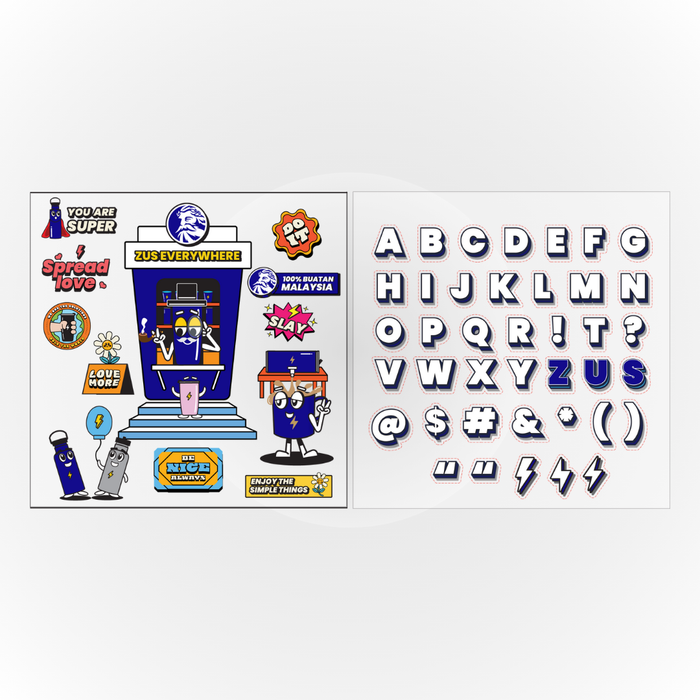 ZUS® Official Store | ZUS Essential Sticker Pack - 1's